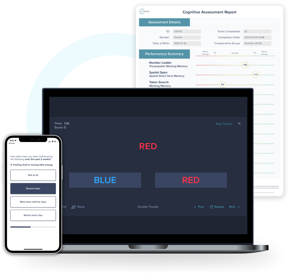 Creyos | Online Neuropsychological Testing for Neurologists