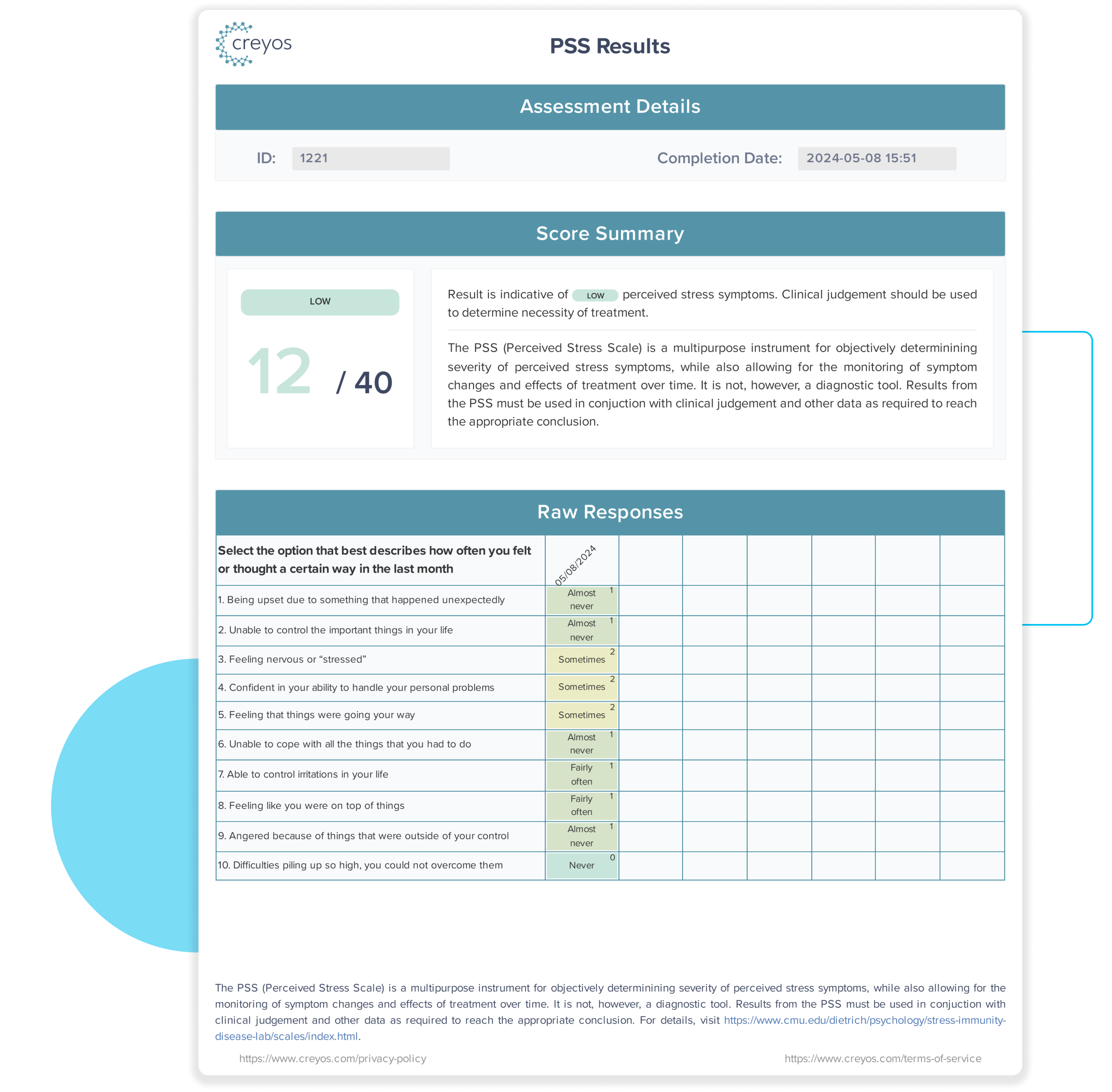 Perceived Stress Scale (PSS) | Creyos Health